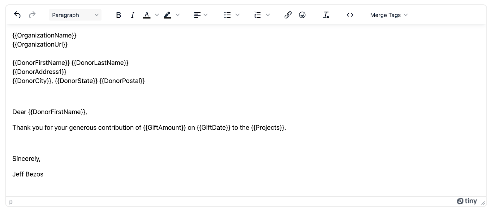 How do I attach a PDF receipt in the Donation Confirmation email ...
